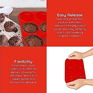 Silicone Texas Muffin Pans (Jumbo-6Cup-2PC)