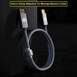 Itramax 8K 60Hz DisplayPort Cable 6.6FT (2-Pack),DP 1.4 Male Ultra High Speed Cord for Laptop/PC/TV/Gaming Monitor 6,HBR3 Bandwidth of 32.4Gbps,4K@144Hz,2K@165Hz,1080P@240Hz(DP 1.2 Compatible), Feet