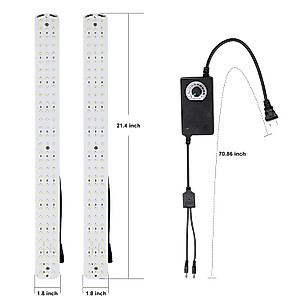 4pcs LED Light Boards with 2pcs Dimmable AC/DC Power Adapters for Konseen Product Photography Light Box,110V~220V, 96 LEDs Lamp Beads on Each Light Board