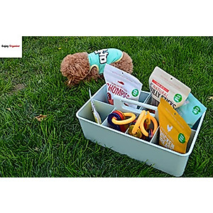 Enjoy Organizer- Commercial Large Portable Caddy Stackable Carry Caddy, Black, Carrier for Cleaning Supplies, Tools, All-Purpose Carry Caddy Made In USA (Mint)