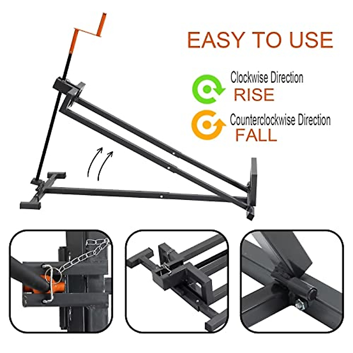 Lawn Mower Lift Jack -Lifting Platform 882 Lbs Capacity for Garden Tractors and Lawn Mowers with Manual Handle & Power Tool Extension Handle