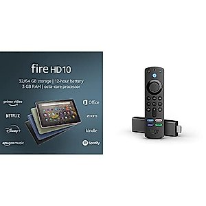 Ultimate Entertainment Bundle: Includes Fire HD 10 Tablet & Fire TV Stick 4K