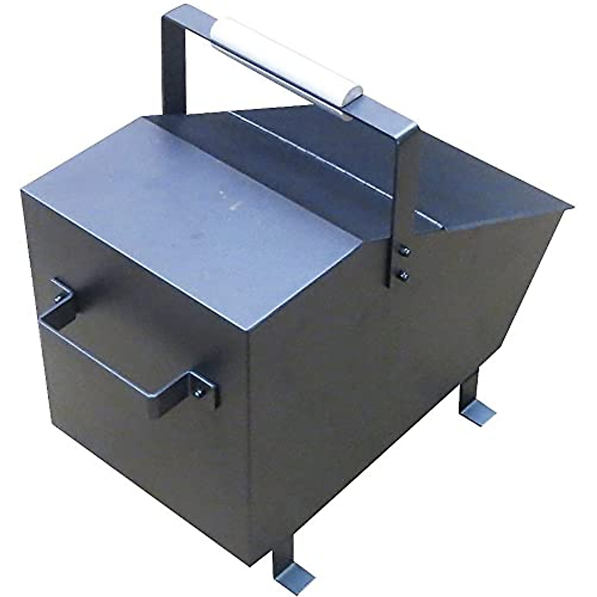 Boone Hearth Ash Bucket with Silver Handle for Fireplace