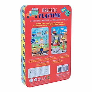 Floss & Rock Construction Magnetic Playtime, 7.67-inch Height, Creative, Imaginative Play
