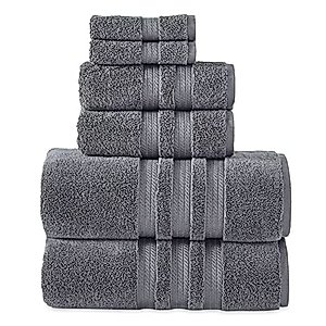 Member Mark 100% Cotton Hotel Premier Collection Luxury Bath Towel Bundle (Assorted Colors) (Grey, Bundle)