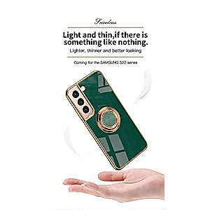 Deluxe Lightweight Back Ring Solid Color Phone Case Car Magnetic Stand Function for Samsung Galaxy A22 A32 A72 A82 A24 A34 A33 A52 A14 A54 A53 A13 5G 4G Soft Back Cover(Black,Samsung A24 5G/4G)