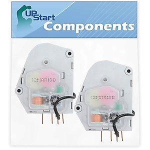 2-Pack W10822278 Refrigerator Defrost Timer Replacement for Whirlpool W4TXNWFWQ03 Refrigerator - Compatible with 482493 Defrost Timer - UpStart Components Brand