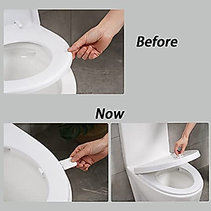 LAJAR Toilet Seat Lid Lifter Tabs, Touch Free Toilet Seat Holder Cover Handle Lifter for Home Hotel Restaurant(White)