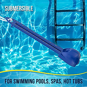 U.S. Pool Supply Pool Thermometer with Tether String, Blue - Measures Water Temperature Up to 120° F (50° C) - Swimming Pools, Spas, Hot Tubs, Ponds