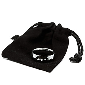 MJ Metals Jewelry Tungsten Carbide 8mm Polished Faceted Honeycomb Pattern COMFORT FIT Wedding Band Ring Size 11