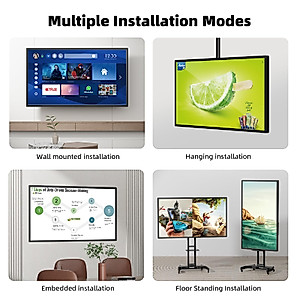 YIXZSWD 32 Inch Touch Screen Digital Signage, Smart Digital Calendar Digital Signage Display for Advertising,Plug&Play,Intelligent Split Screen,Built-in Speakers,Support HD-MI Input,Android System