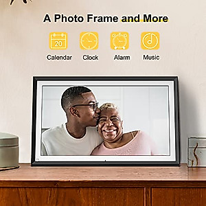 16 Inch Large Digital Picture Frame 32GB, WiFi Digital Photo Frame 1920*1080 IPS FHD Touch Screen, Smart Electronic Picture Frame, Auto-Rotate, Wall-Mountable, Send Photos via App/Email from Anywhere