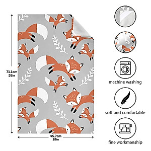 xigua Fox Kitchen Towels Set of 4, Soft Absorbent Drying Dishcloths Dish Towels with Hanging Loop for Kitchen Bathroom Bar Home Decor, 18 x 28 Inch