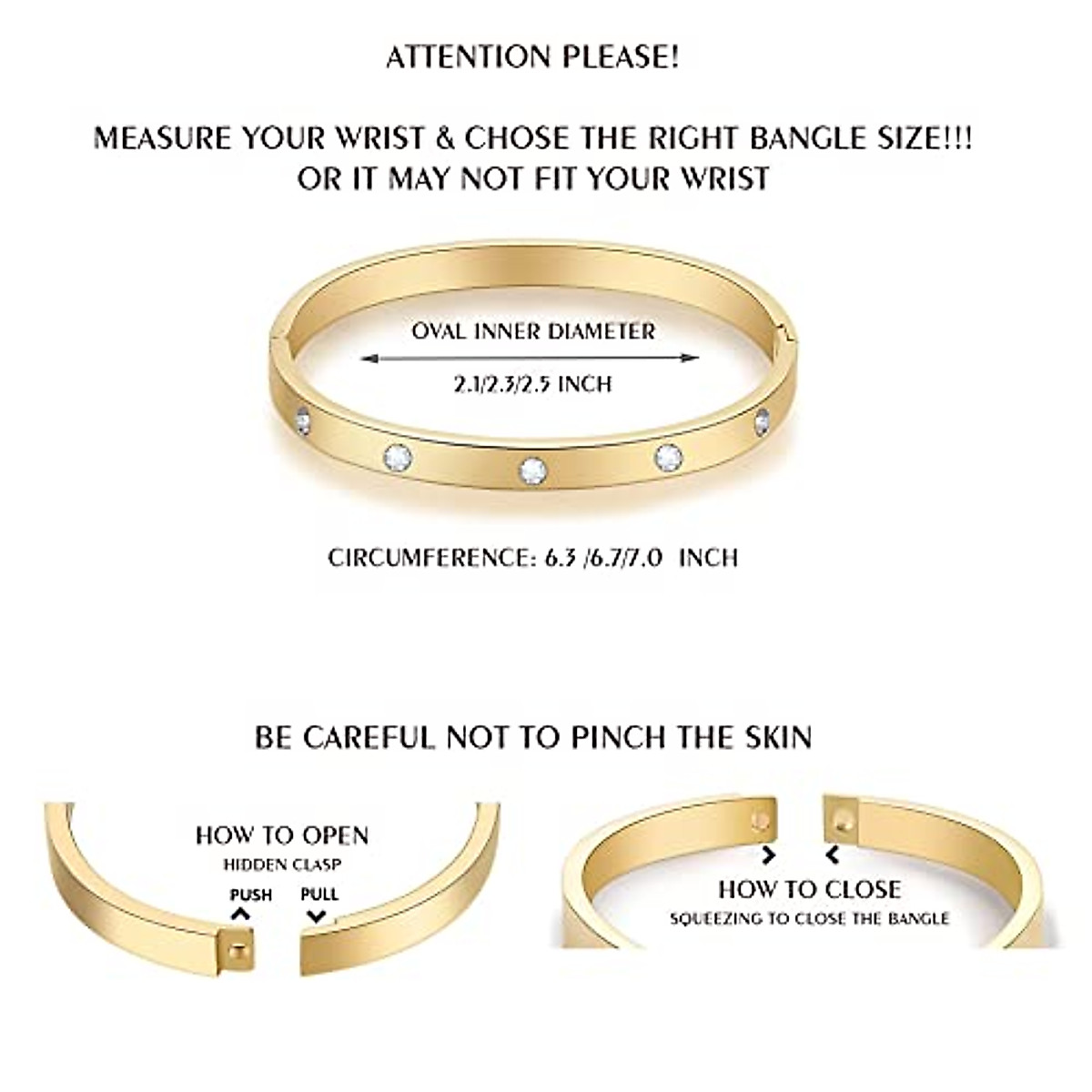CONRAN KREMIX Gold Cuff Bangle For Women Girls 18K Real Gold Filled Bracelets Inspirational Fashion Jewelry For Women Trendy