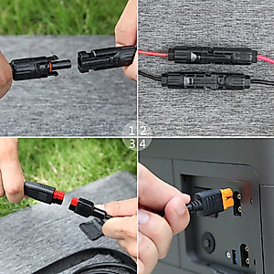 MERRAC Solar Panel, 100W 18V Solar Panel Kit with 2 USB Ports & DC Output, Portable Foldable Solar Battery Charger for Power Station, Outdoors, Camping, RV, Emergency