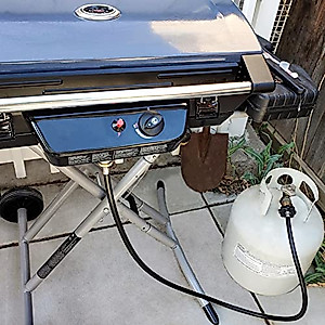 SHINESTAR 5FT Propane Hose and Adapter, Fit for Coleman Roadtrip Grill, Buddy Heater, Weber Q and More, Converts 1LB Appliances to 5-100lb Tank