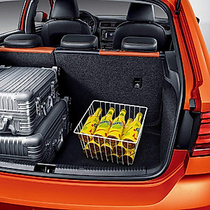 SANNO Freezer Baskets,Storage Organizer Baskets, Household Refrigerator Bin with Built-in Handles for Cabinets, Pantry, Closets, Bedrooms - Set of 4