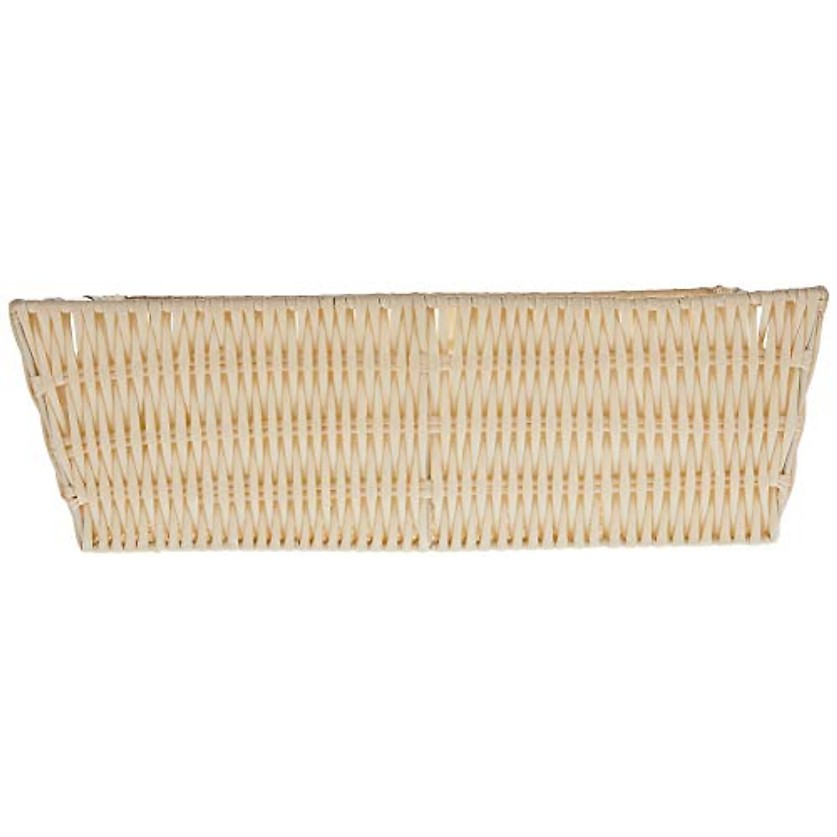 Whitmor Rattique Shelf Tote, 13"D x 15"W x 5"H, Latte