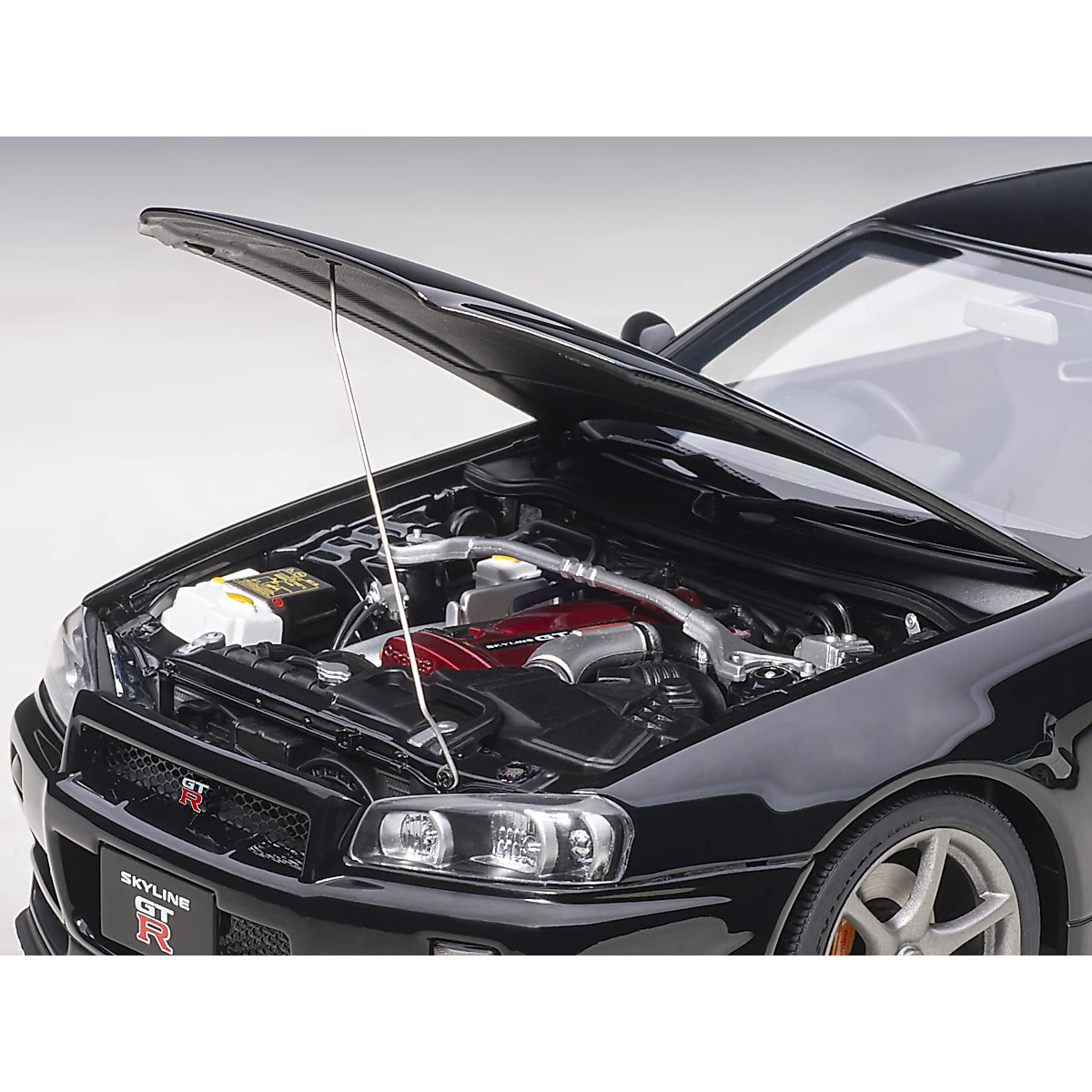 Skyline GT-R (R34) V-Spec II RHD (Right Hand Drive) Black Pearl 1/18 Model Car by Autoart 77407