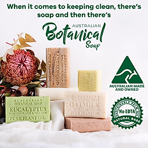 Australian Botanical Goat Milk Soap Set 6.8 OZ Bars, Pack of 8, Triple Milled Bar Soap with Soya Bean Oil and Organic African Shea Butter, Natural Soap for all Skin Types, Packaging May Vary