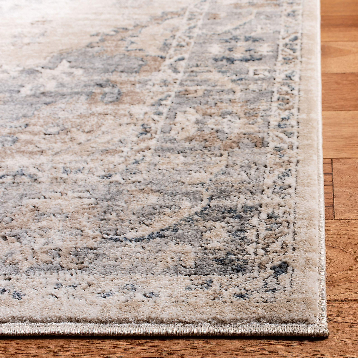 SAFAVIEH Oregon Collection Runner Rug - 2'2" x 8', Beige & Grey, Oriental Distressed Design, Non-Shedding & Easy Care, Ideal for High Traffic Areas in Living Room, Bedroom (ORE898B)