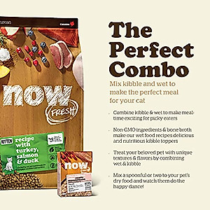 Now Fresh Dry Cat Food for Kittens, Turkey, Salmon and Duck Recipe, 3 lbs - Grain Free, Kitten Food, Made with Real Meat and Fish