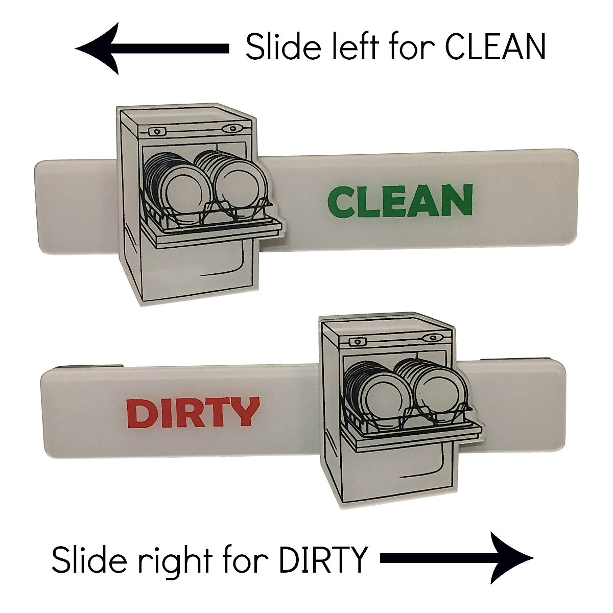 Clean Dirty Dishwasher Magnet Sign by Vermont Home & Garden - Our Sliding Clean Dishes Magnet is perfect for Busy Families, Office Kitchens, Vacation Homes & those with Roommates