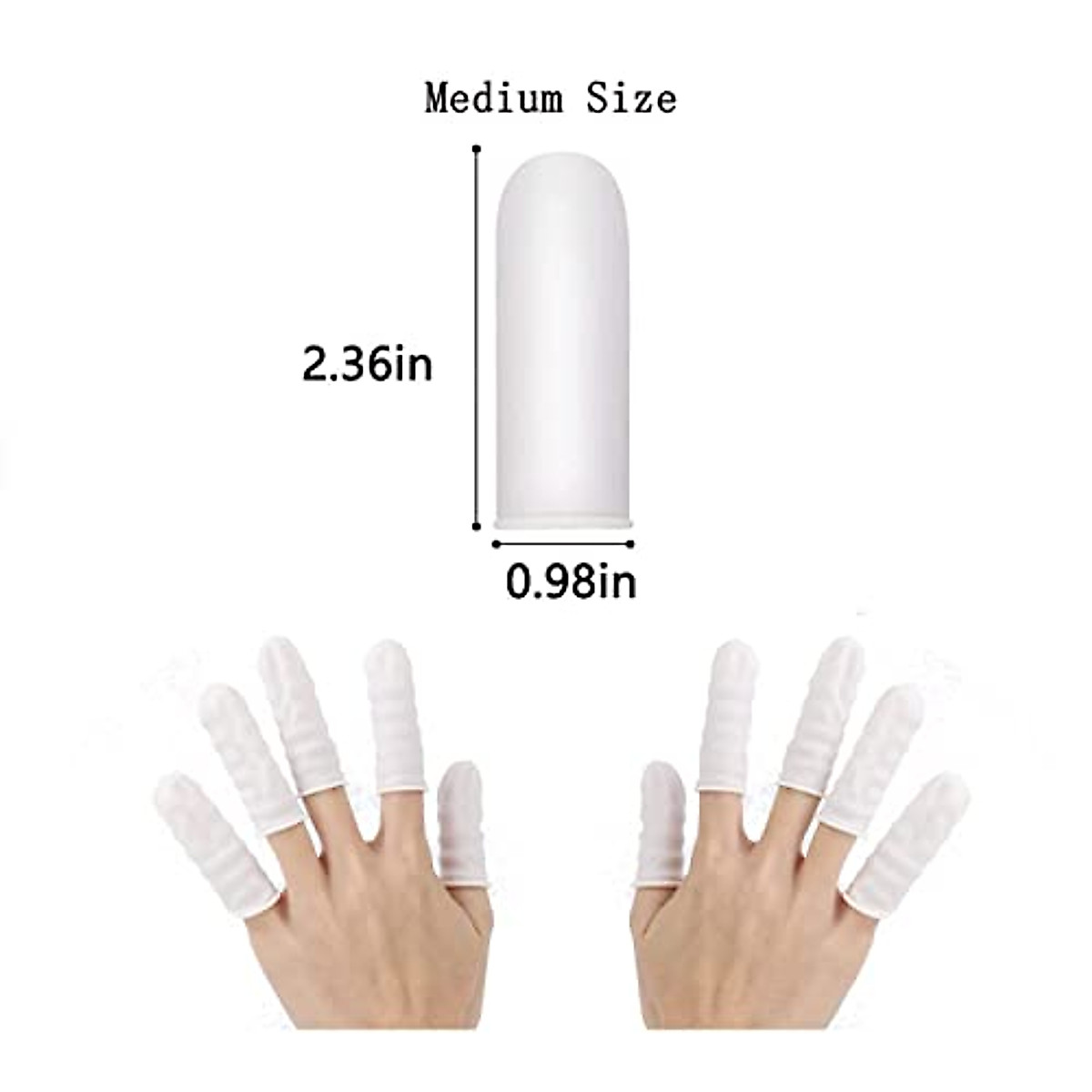 Zxfuture (Approx. 340 PCS) Disposable Latex Finger Cots Anti Static Rubber Fingertips Protective, Medium Anti Finger Covers for Electronic Repair, Handmade, Industrial