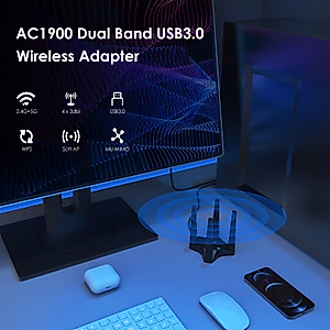 USB3.0 WiFi Adapter for PC + AX1800 WiFi 6 1800 Mbps Wireless Router