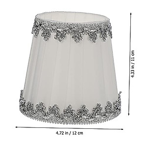 GATHINESS 1pc Fabric Lampshade Yellow Lamp Shades Ceiling Light Lamp Shades for Floor Lamps Fabric Lamp Shade Bell Lamp Shade Candle Sconce Lampshade Decor Fashion White Hardware Cloth Cover