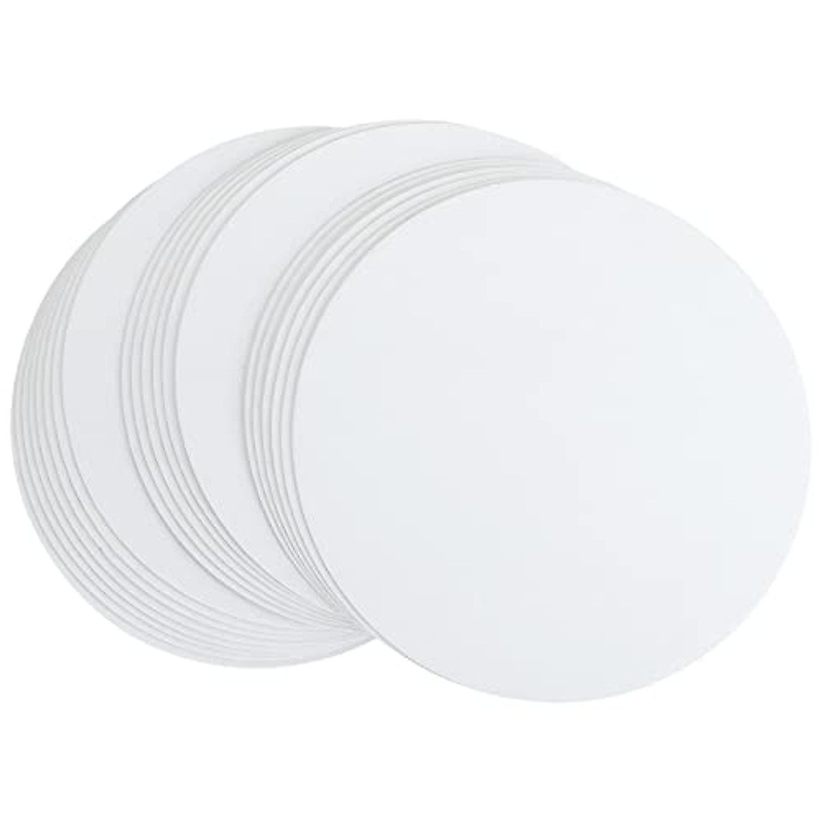 Acrux7 Cake Boards 10 inch Round, 50 Pack White Cardboard Cake Rounds, Disposable Cardboard Circles Base for Cake Pizza Decorating