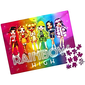 Rainbow High, Foil Jigsaw Puzzle 199-Piece Reflective Abstract Metallic Effect Featuring The Fashionable Dolls, for Kids Ages 8 and up