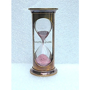 MERIDIAN NAUTICALS Brass Sand Timer Nautical Vintage Antique Item Replica Hour Glass Maritime Item