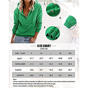 Shaeueak Women Hoodies Lightweight V Neck Sweatshirts Long Sleeve Shirts Loose Fit Sweaters Size Medium Grey