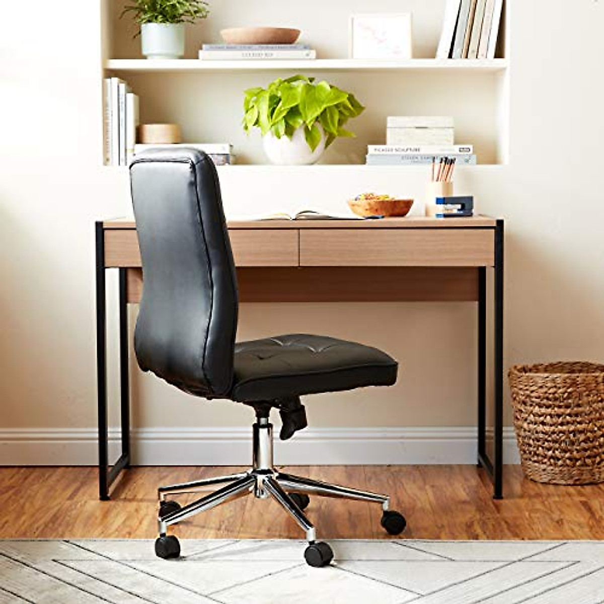 Boss Office Products Mellennial Modern Home Office Chair without Arms in Black