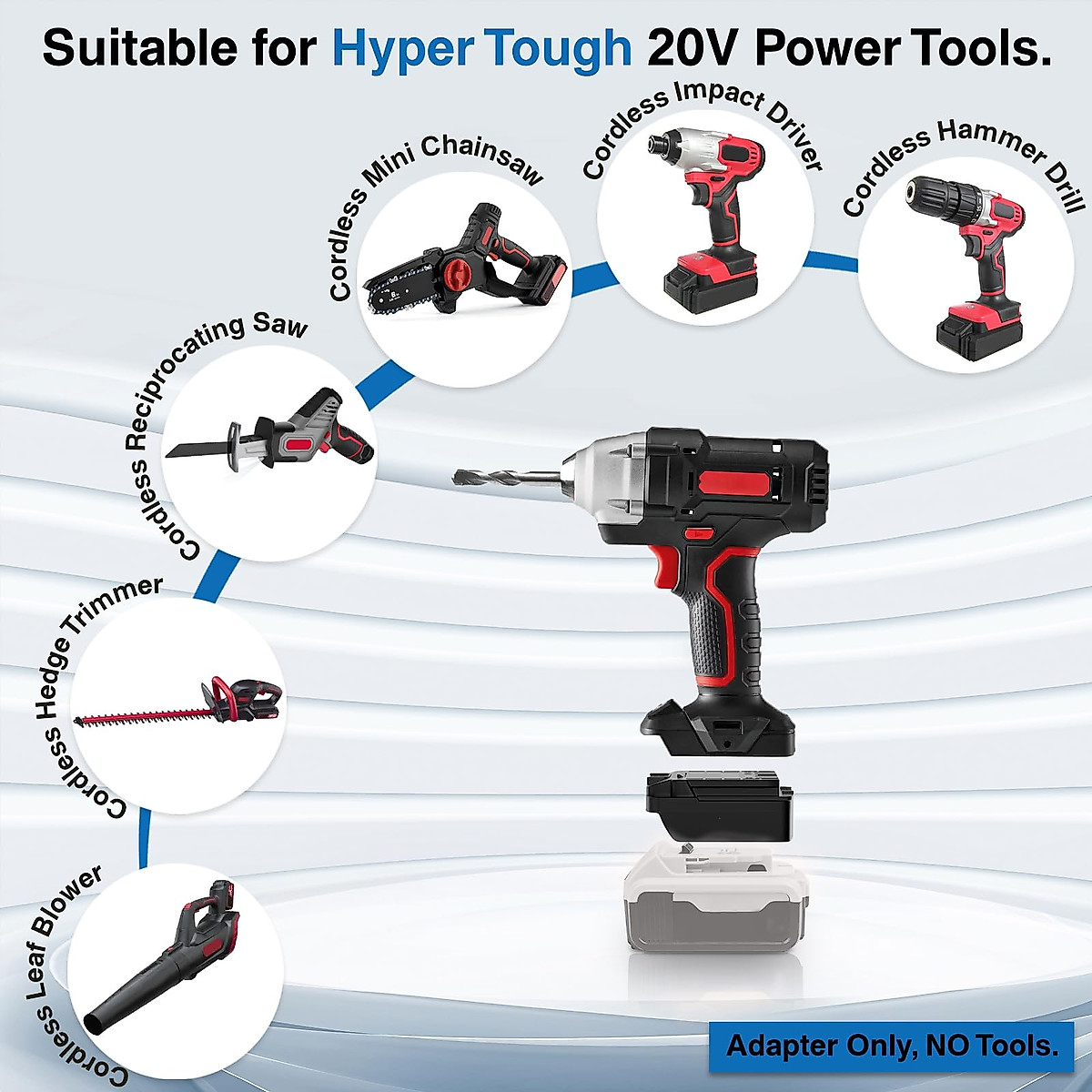TAIRDA Battery Adapter for DeWalt 20V Max Battery to for Hyper Tough 20V Max Lithium-Ion Cordless Power Tools (Adapter Only)