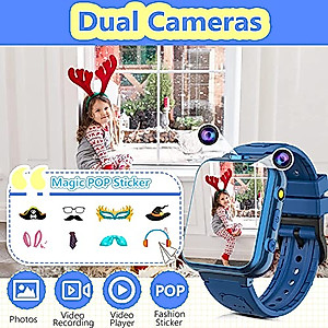 clleylise Kids Smart Watch Boys Girls,Smart Watch for Kids with 24 Games Alarm Clock Pedometer Music,Hd Camera Multifunction Touch Screen,Educational Gifts for Kids 3-14 Years Old