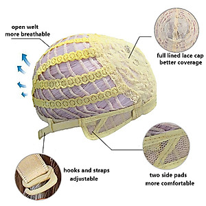 BERON 14" Women Girls Short Curly Bob Wavy Ombre Pink Wig Body Wave Daily Hair Wigs (Light Purple to Pink)