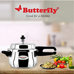 Butterfly Stainless Steel 3-Liter Curve Pressure Cooker