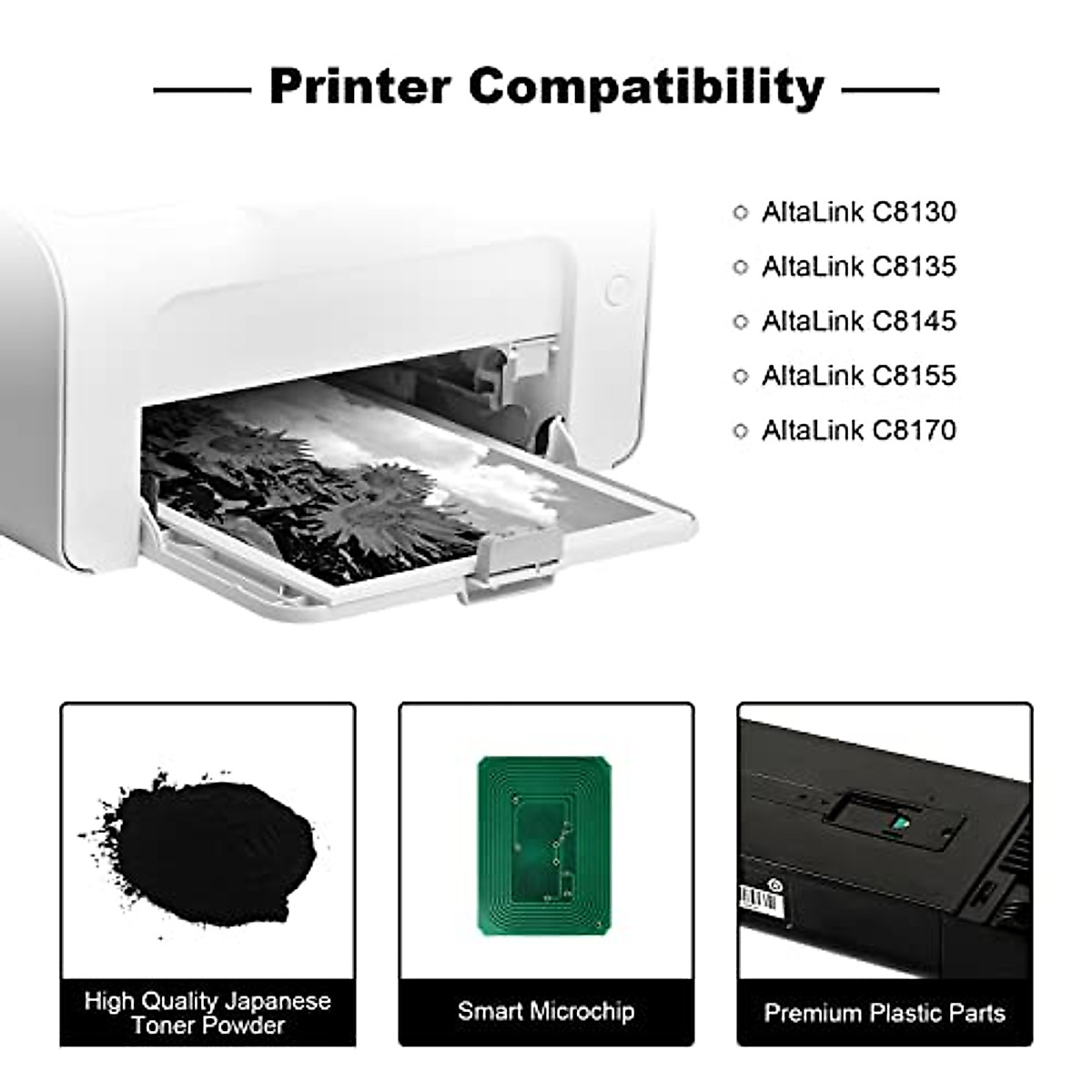 W-Print Remanufactured Toner Cartridge for Xerox AltaLink C8130 C8135 C8145 C8155 C8170 006R01746 Black Toner 36000 Pages-1 Pack