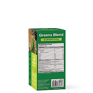 Amazing Grass Greens Blend Superfood: Super Greens Powder Smoothie Mix with Organic Spirulina, Chlorella, Beet Root Powder, Prebiotics & Probiotics, Original, 15 Servings (Packaging May Vary)