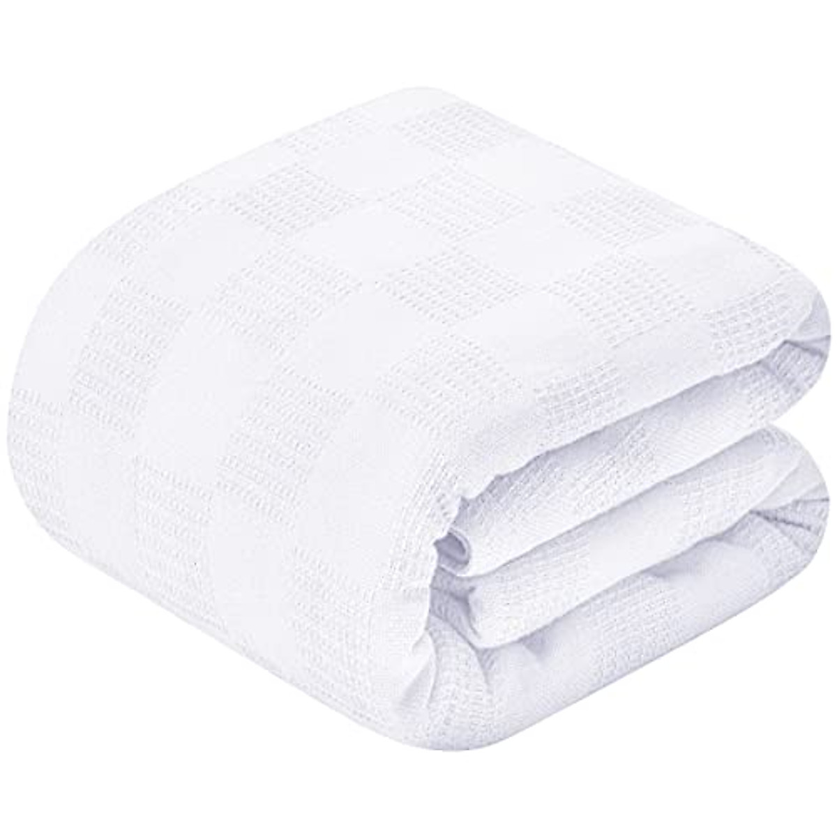 Oakias Summer Cotton Blanket Queen White – Lightweight Thermal Blanket – 350 GSM – 90 x 90 Inches – Ideal for All Seasons – Perfect for Covering Any Bed