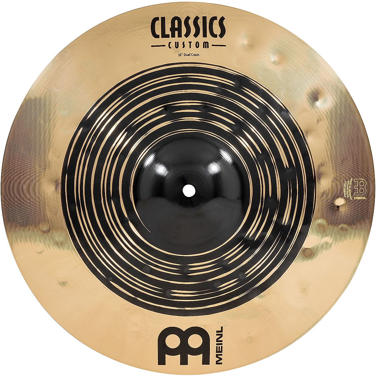 Meinl Cymbals Classics Custom Dual 16" Crash Cymbal for Drum Set, Dark/Brilliant — Made in Germany — B12 Bronze, 2-Year Warranty, (CC16DUC)