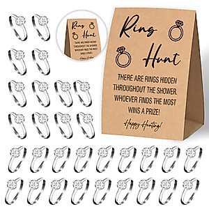 Ring Hunt Game,Minimalist Bridal Shower Game,Bridal Shower Games 50 Guests,Bridal Shower Decorations,Sign,Bachelorette Decorations for Party,Engagement Party Game,Bridal Shower Favors-L18