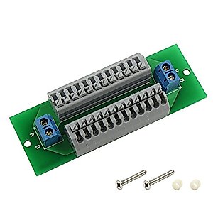 PCB008 1X 12 Position Prewired Power Distribution Board Block 2 Inputs 2 x 13 Outputs for DC AC Voltage New