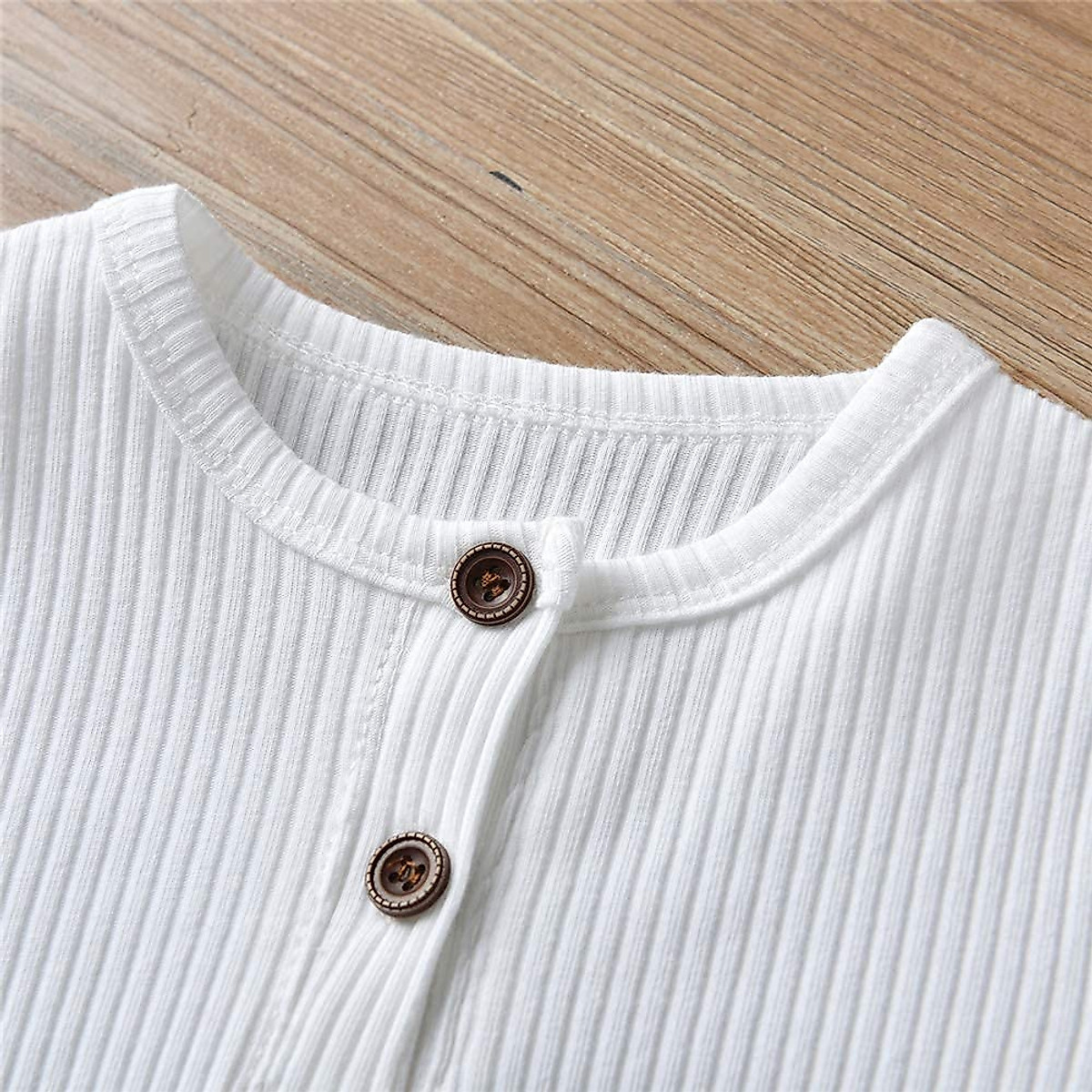 Eghunooy Baby Boy Girl Solid Color One Piece Romper Jumpsuit Outfits Clothes (Newborn) White