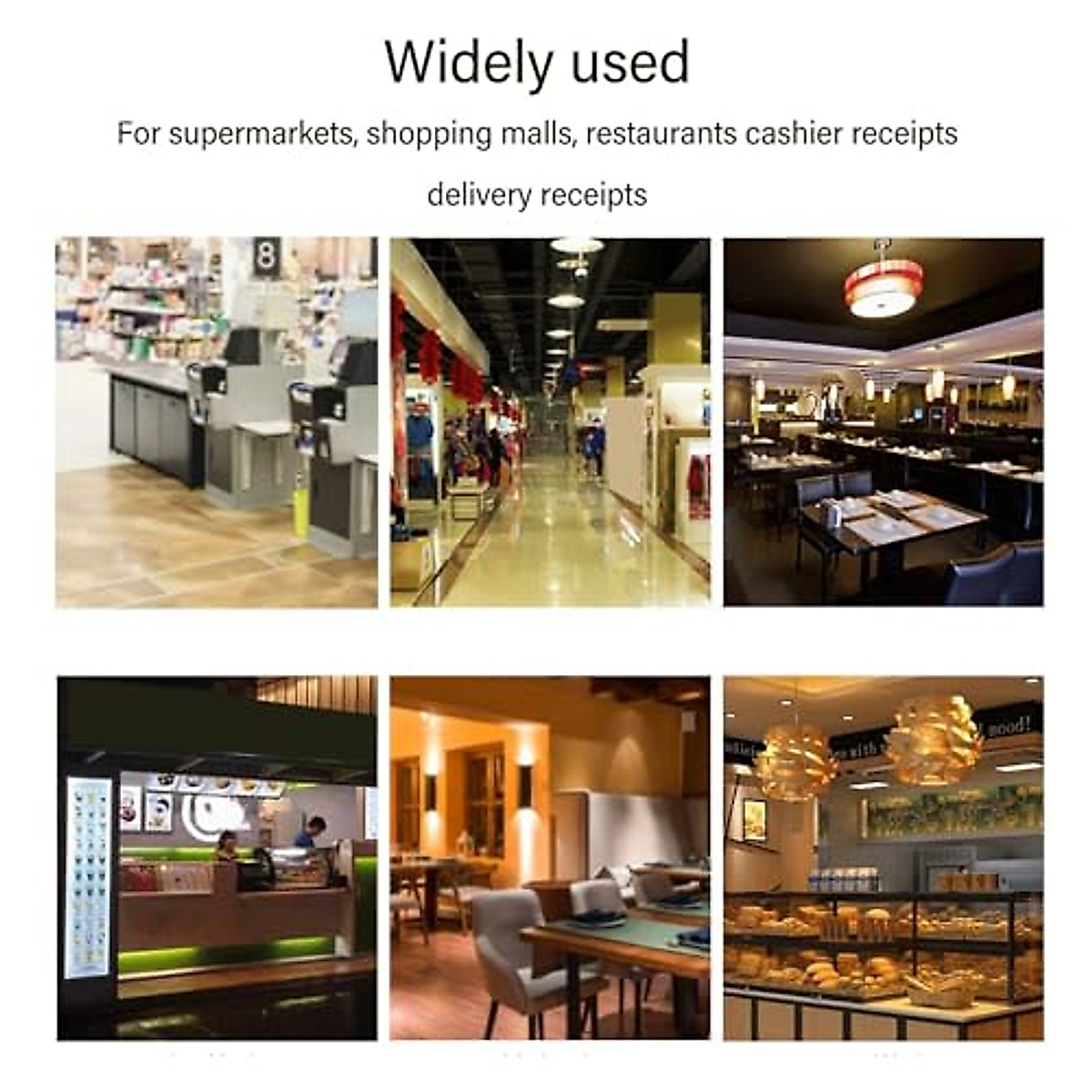 Receipt Printer, Automatic Sleep and Wakeup Mode, Mini Ticket Printer for Restaurant Sales in Retail