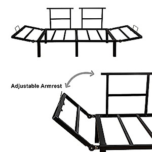 Ambesonne Cactus Futon Couch, Monochrome Saguaro Succulent Botanical Continuous Pattern Plain Background, Daybed with Metal Frame Upholstered Sofa for Living Dorm, Loveseat, Charcoal Grey White