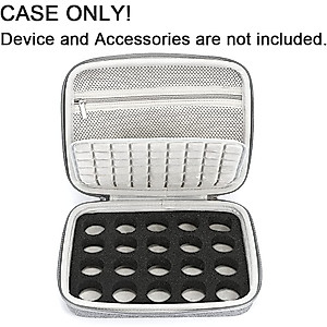 RAIACE Hard Carrying Case Compatible with Bakugan Figures, BakuCores and Small Dolls, Toy Organizer Storage Box with Mesh Pocket. (Case Only)-Black(Gray Lining)