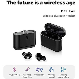 TBIIEXFL Earbuds Headphones Touch Control with Charging Case Waterproof Stereo Earphones in-Ear Built-in Mic Headset Premium Deep Bass for Sport (Color : D)